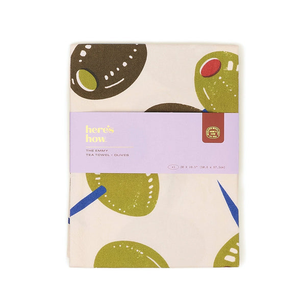 Tea Towel 'The Emmy' - Olives – Cavania