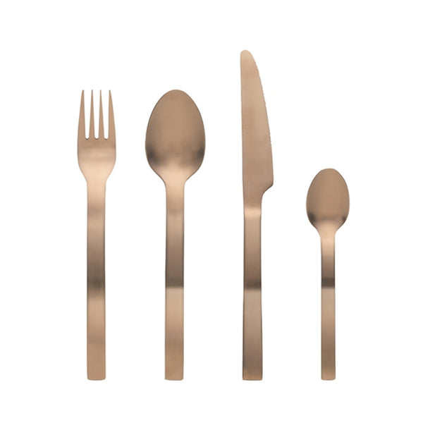 Cutlery Set 16pce Forge - Matt Copper – Cavania