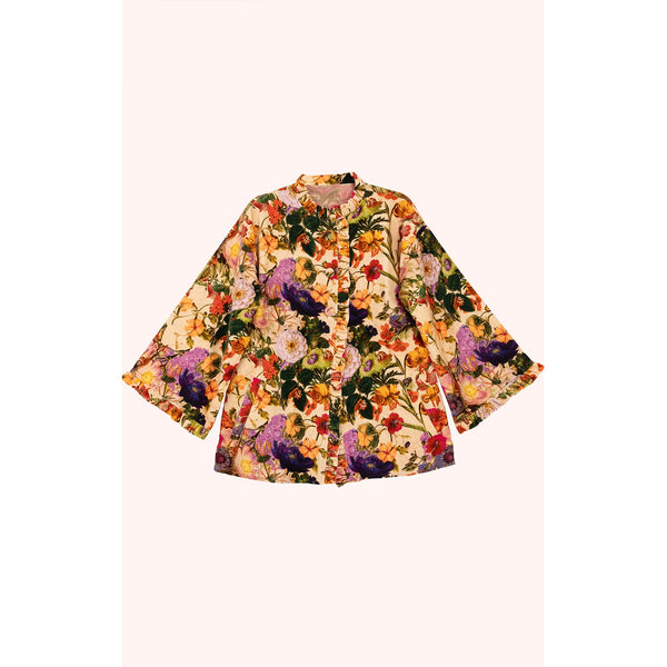 Jacket Velvet - Cream Posy – Cavania